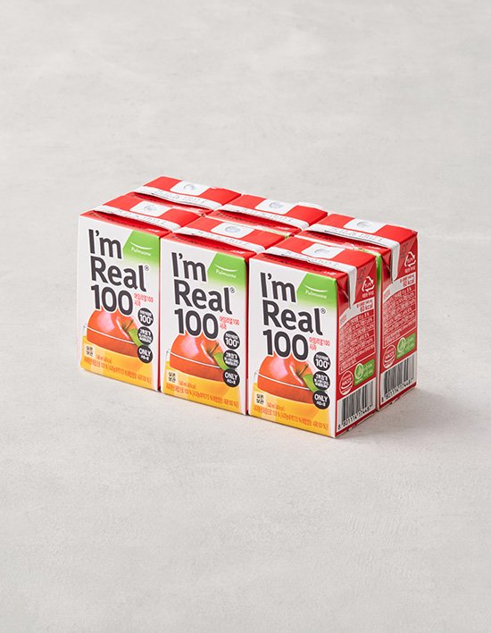 [풀무원] 아임리얼100 사과 (140mL X 6개) - 마켓컬리